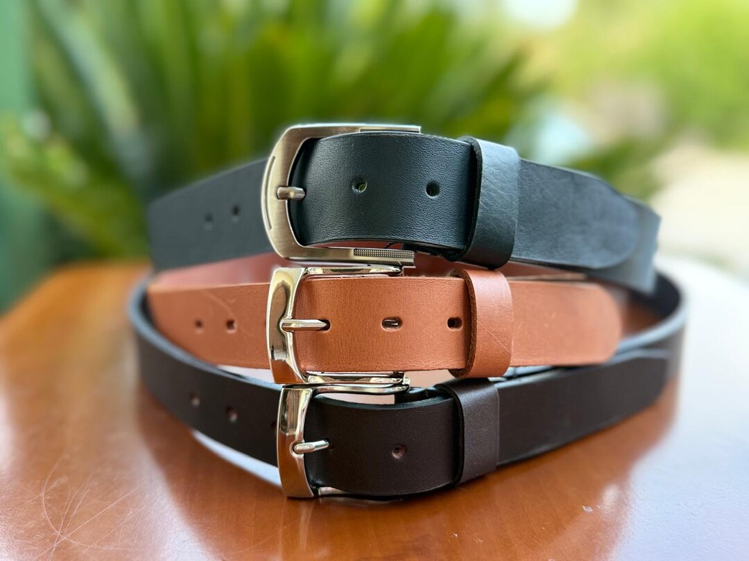 Handmade Full Grain Belt Heavy Duty Genuine Leather Belt. Vegetable ...
