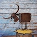 Cow Metal Sculpture, Cow Art, Cowboy Gift, Rustic Metal Sculpture ...