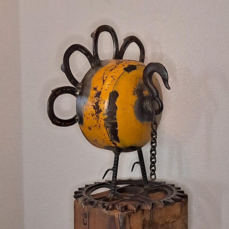 Turkey Metal Sculpture, Turkey Art, Thanksgiving Decoration, Metal ...