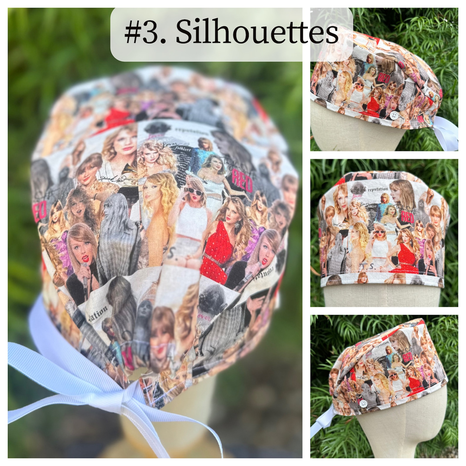 Swift Music Scrub Cap. Surgical Cover, OR, Nurse Hat, Doctor Headgear ...