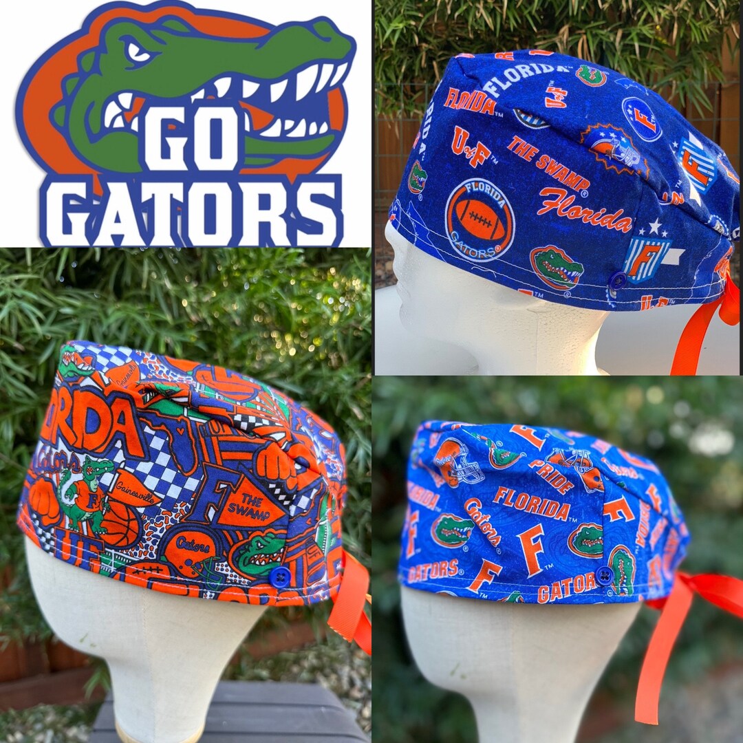 University of Florida Scrub Cap With Buttons. RN, PPE, Surgical Hat ...