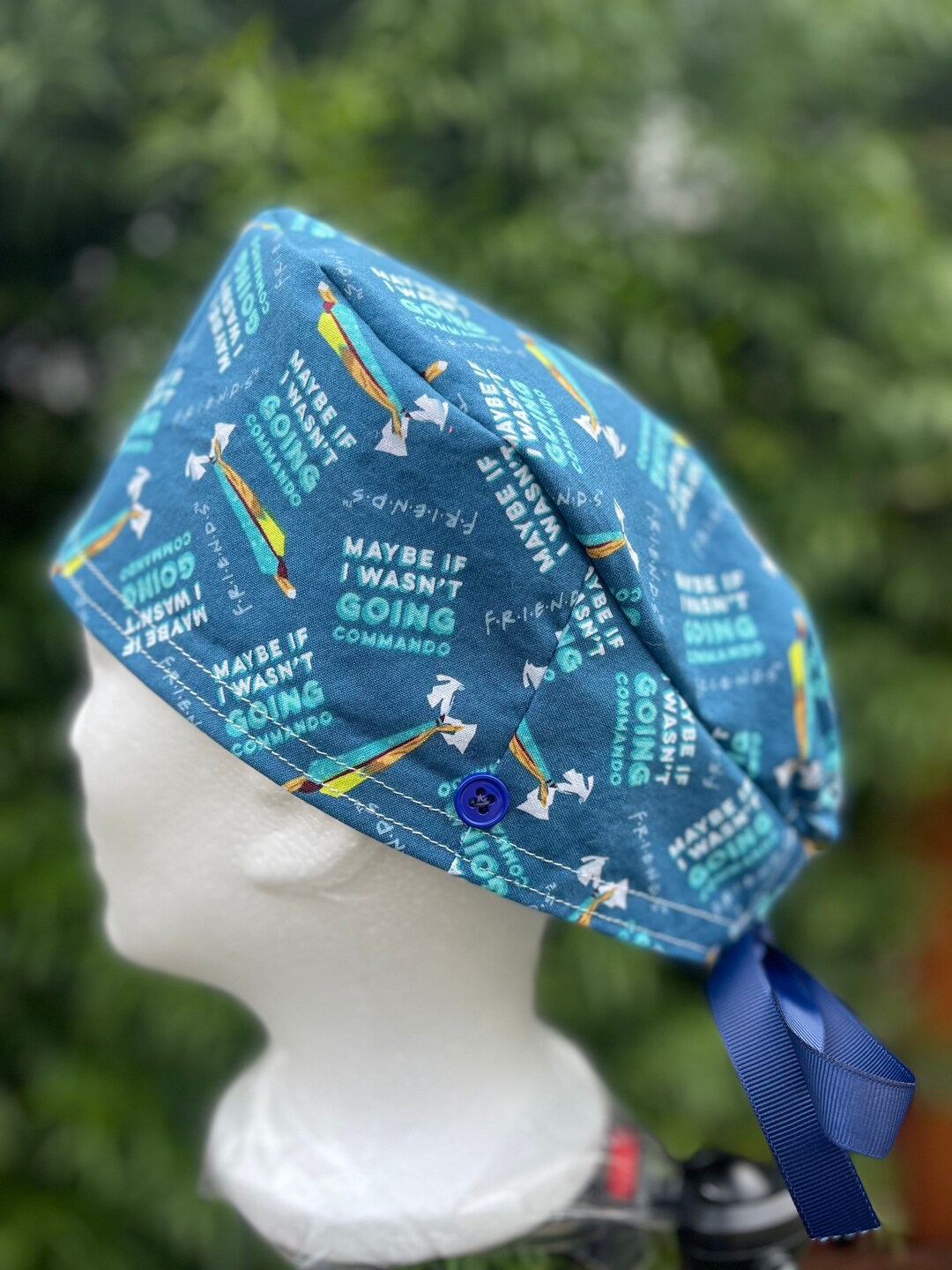Friends Going Commando Scrub Cap With Buttons. Surgical Cover, PPE ...