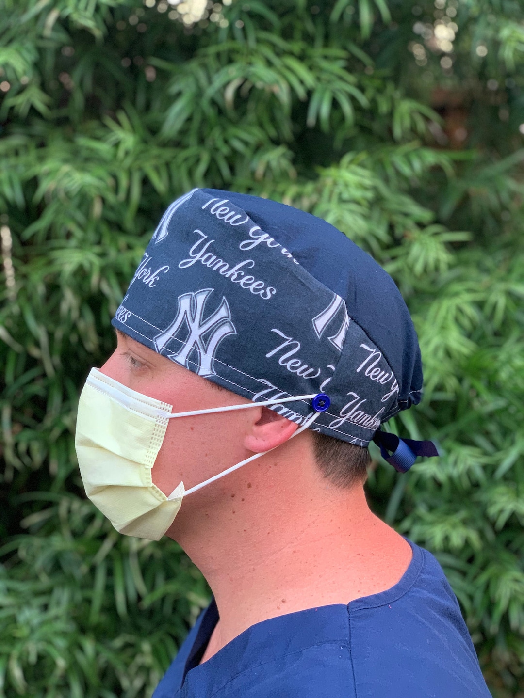 New York Yankees Scrub Cap With Buttons. NY - Etsy