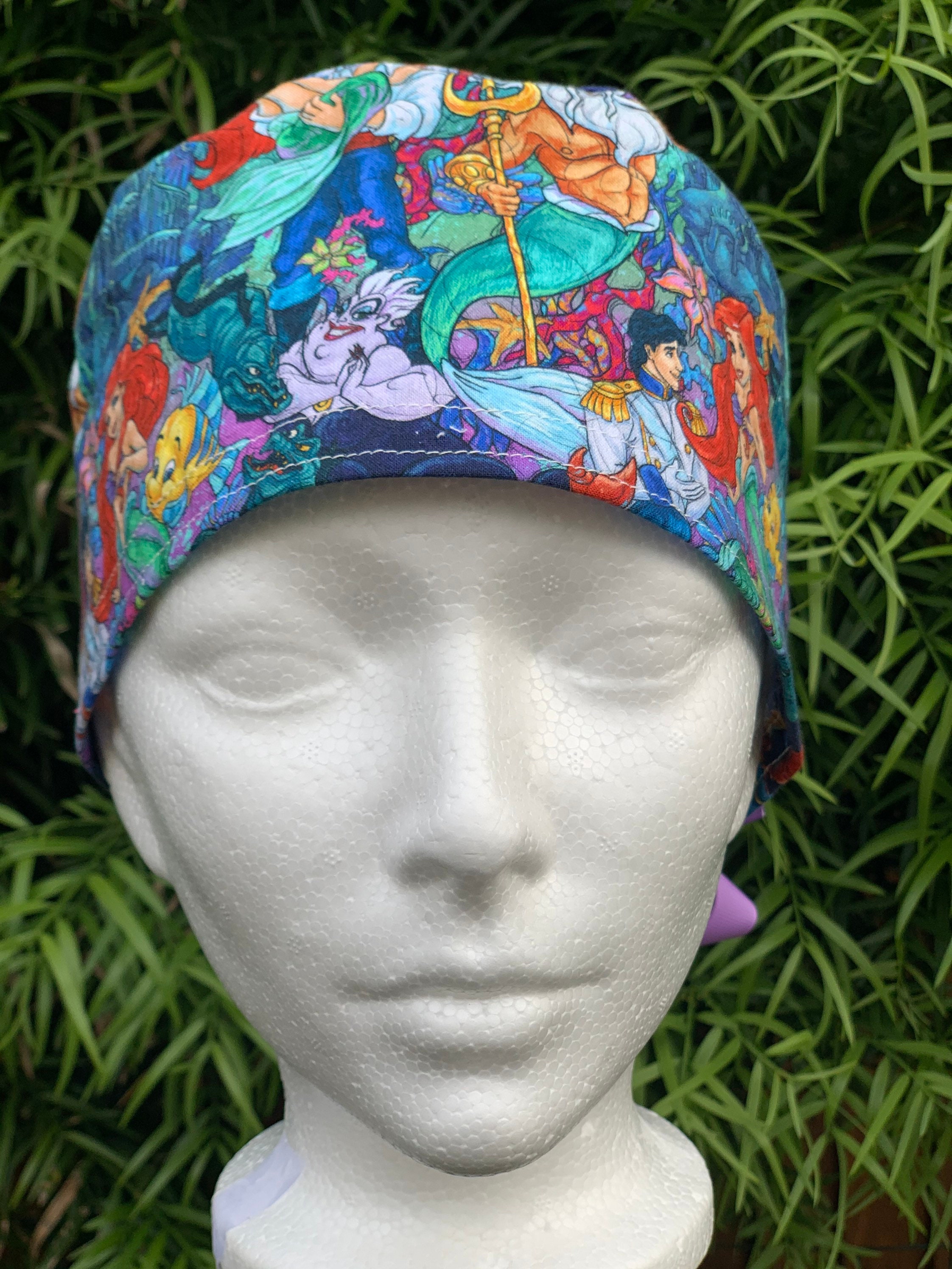 Mermaid Scrub Cap with Buttons Sea Witch Princess Surgical - Etsy.de