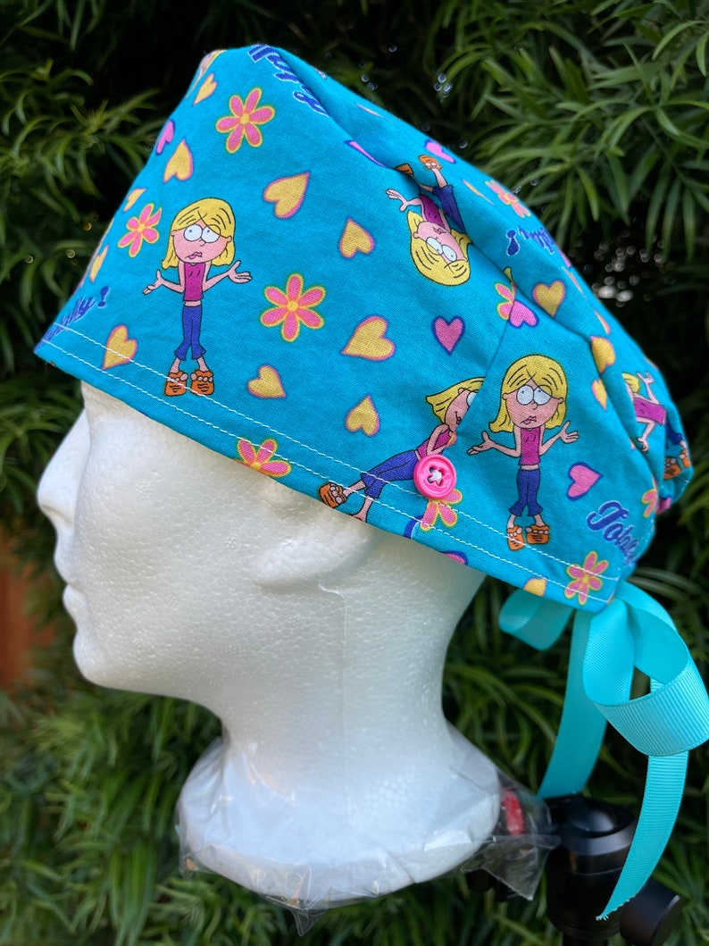 90s Millennial Generation Blue Lizzie Scrub Cap, Surgical Cover, OR ...