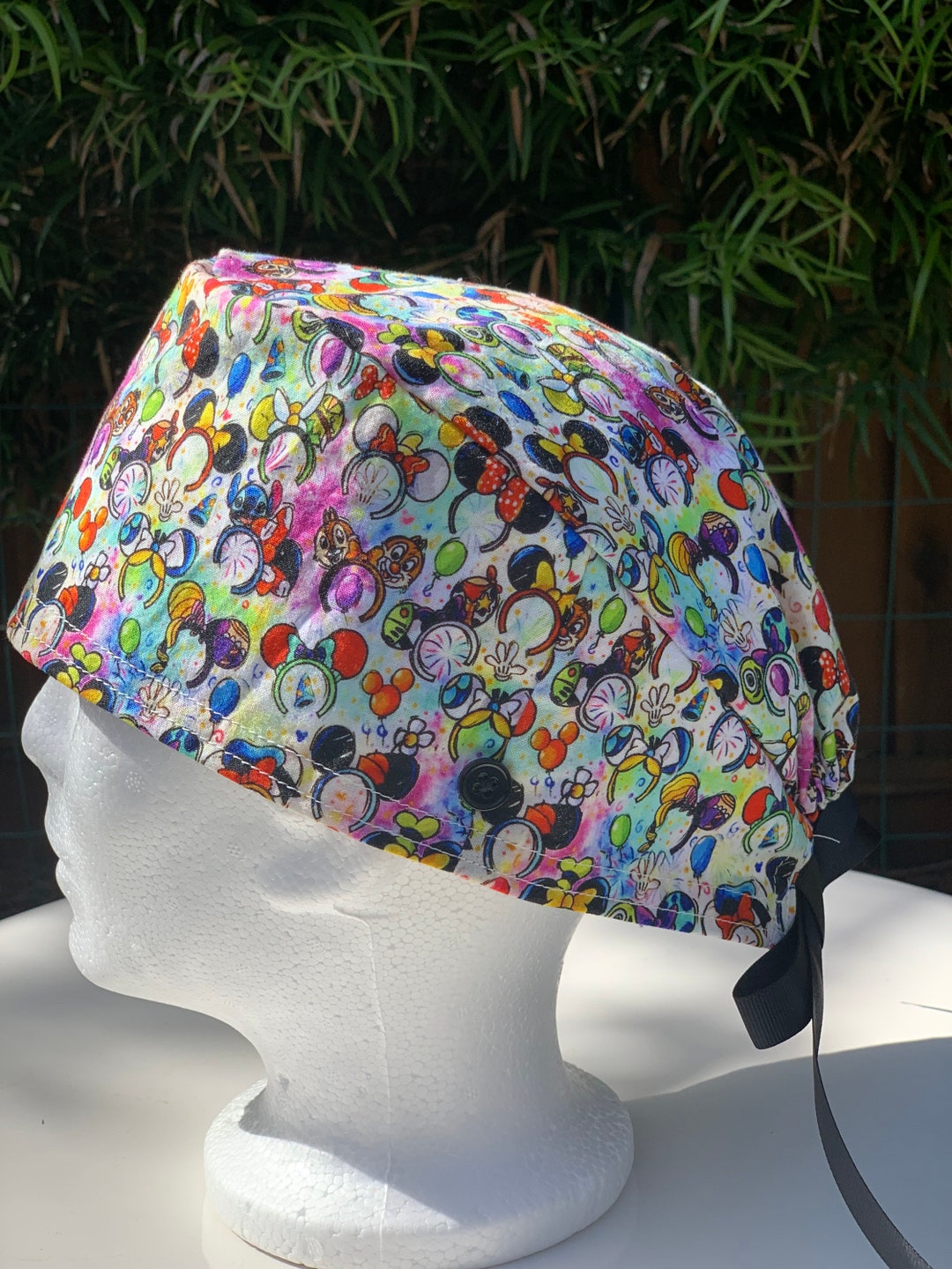 Magical Ears Scrub Cap With Buttons Surgical Cover, OR, Nurse Hat ...