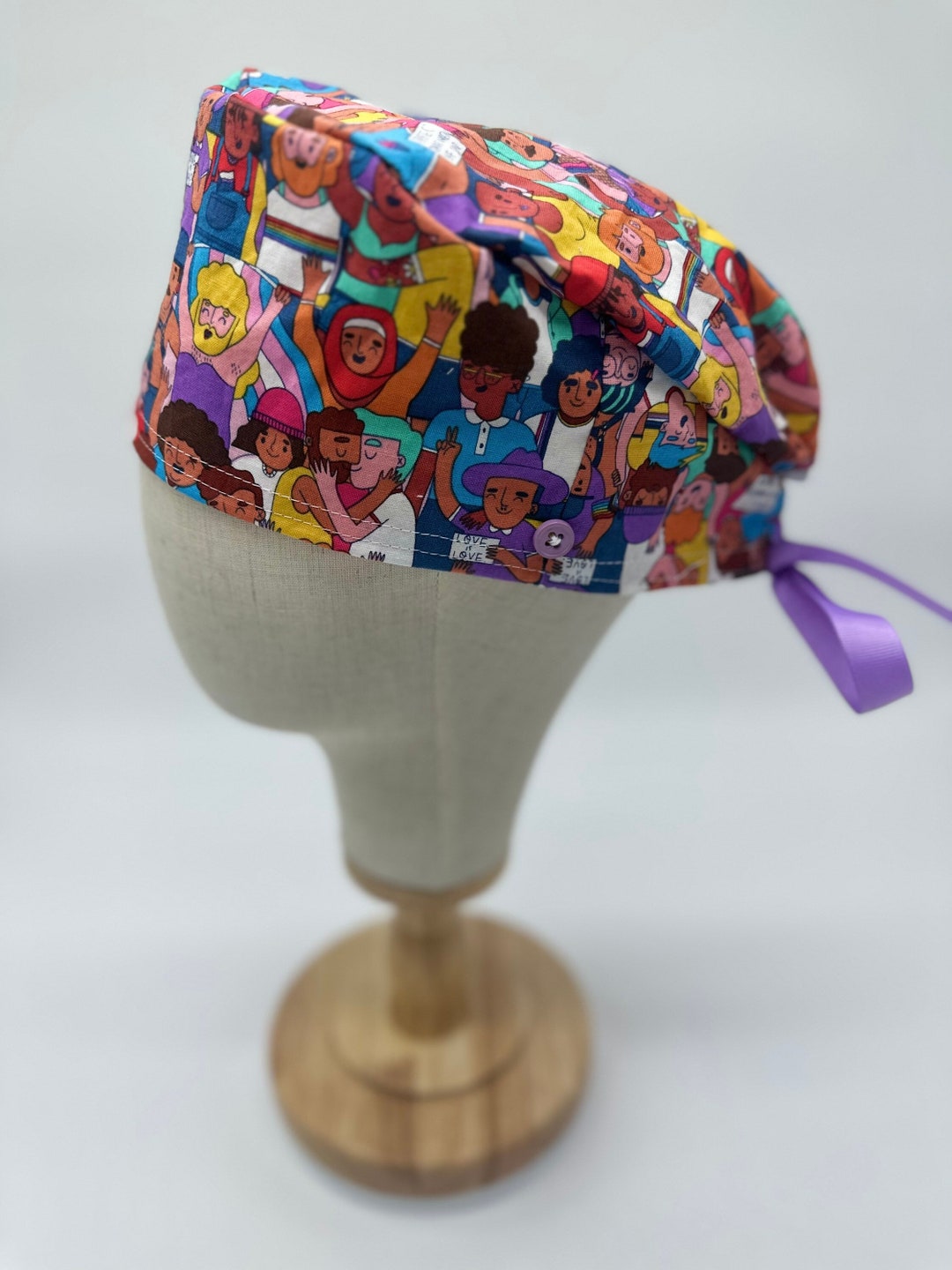 Pride Love is Love Scrub Cap With Buttons. Pride. Surgical Cap. PPE ...