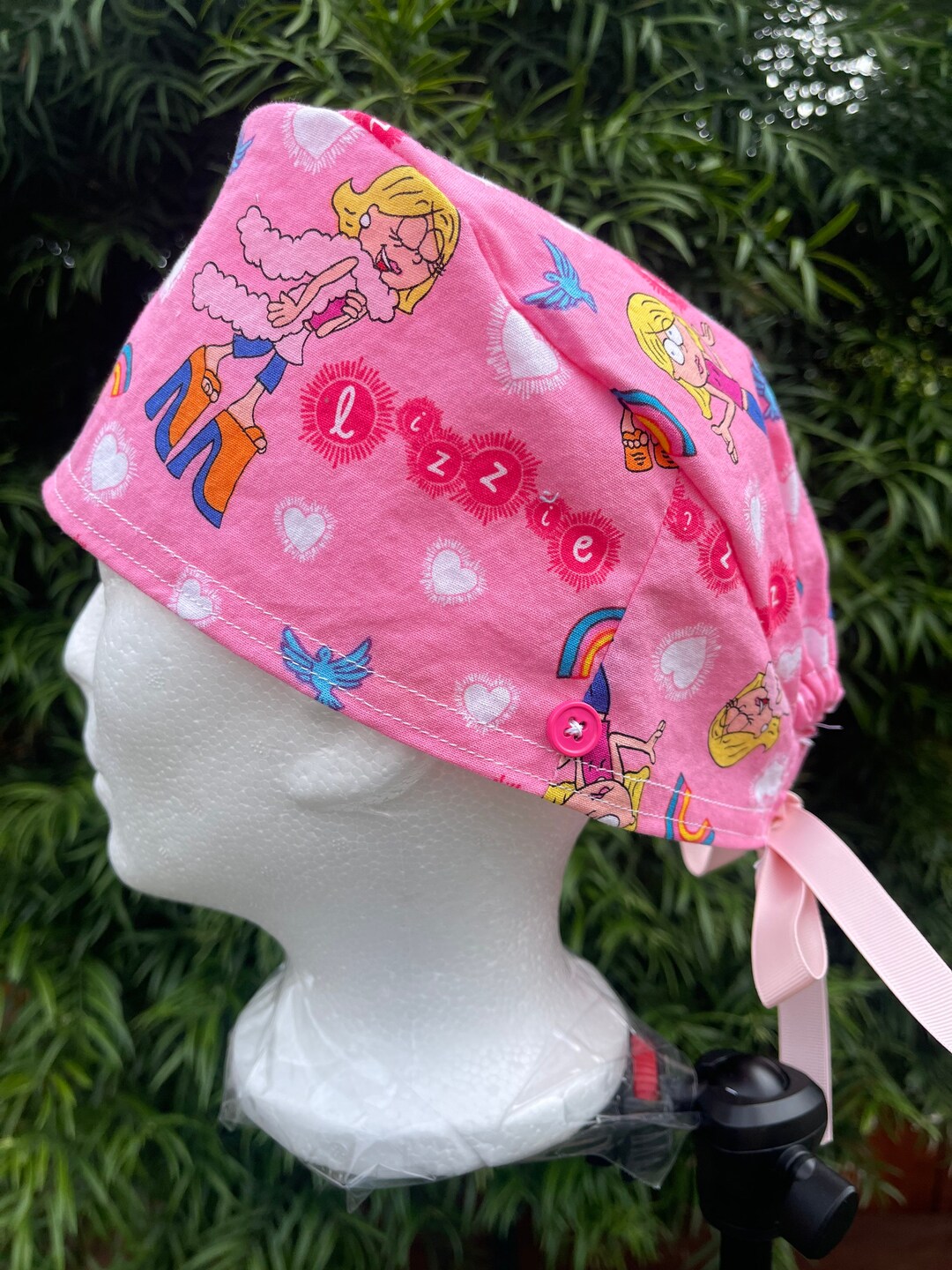 90s Millennial Generation Pink Lizzie Scrub Cap, Surgical Cover, OR ...