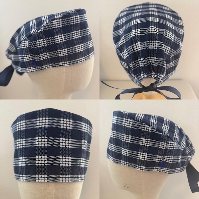 Hawaiian Palaka Scrub Cap With Buttons for RN, Doctor, Nurse, RDA ...