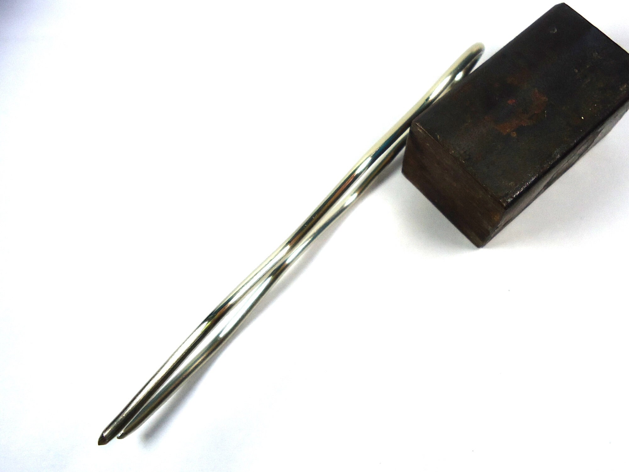 Hair Fork Made of Solid Alpaca Metal, Fork, Handmade, Hair Accessories ...