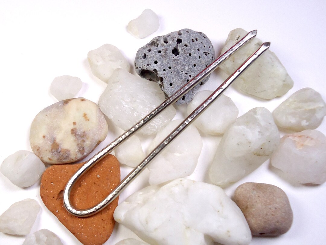 Hair Fork minimal Made of Alpaca New Silver, Fork, Handmade, Hair ...