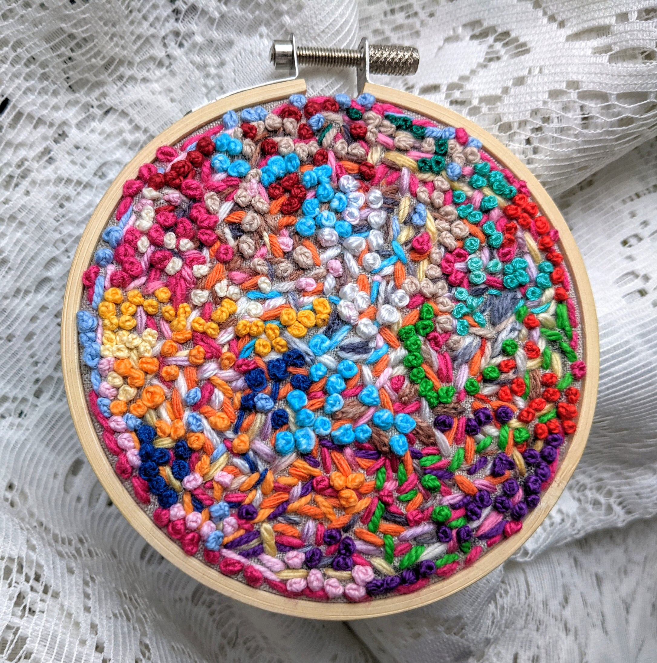 Modern Abstract Hand Embroidery secret Garden / - Etsy UK