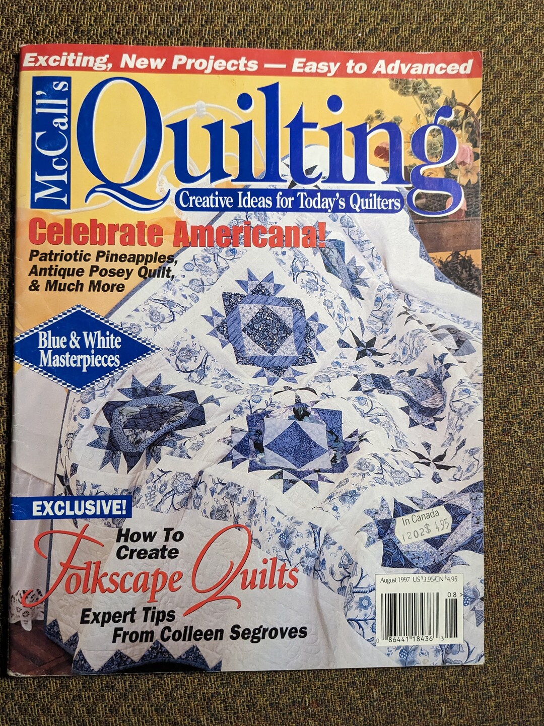 Vintage Craft Patterns, Mccall's Quilting Magazine, August 1997 Stitch ...