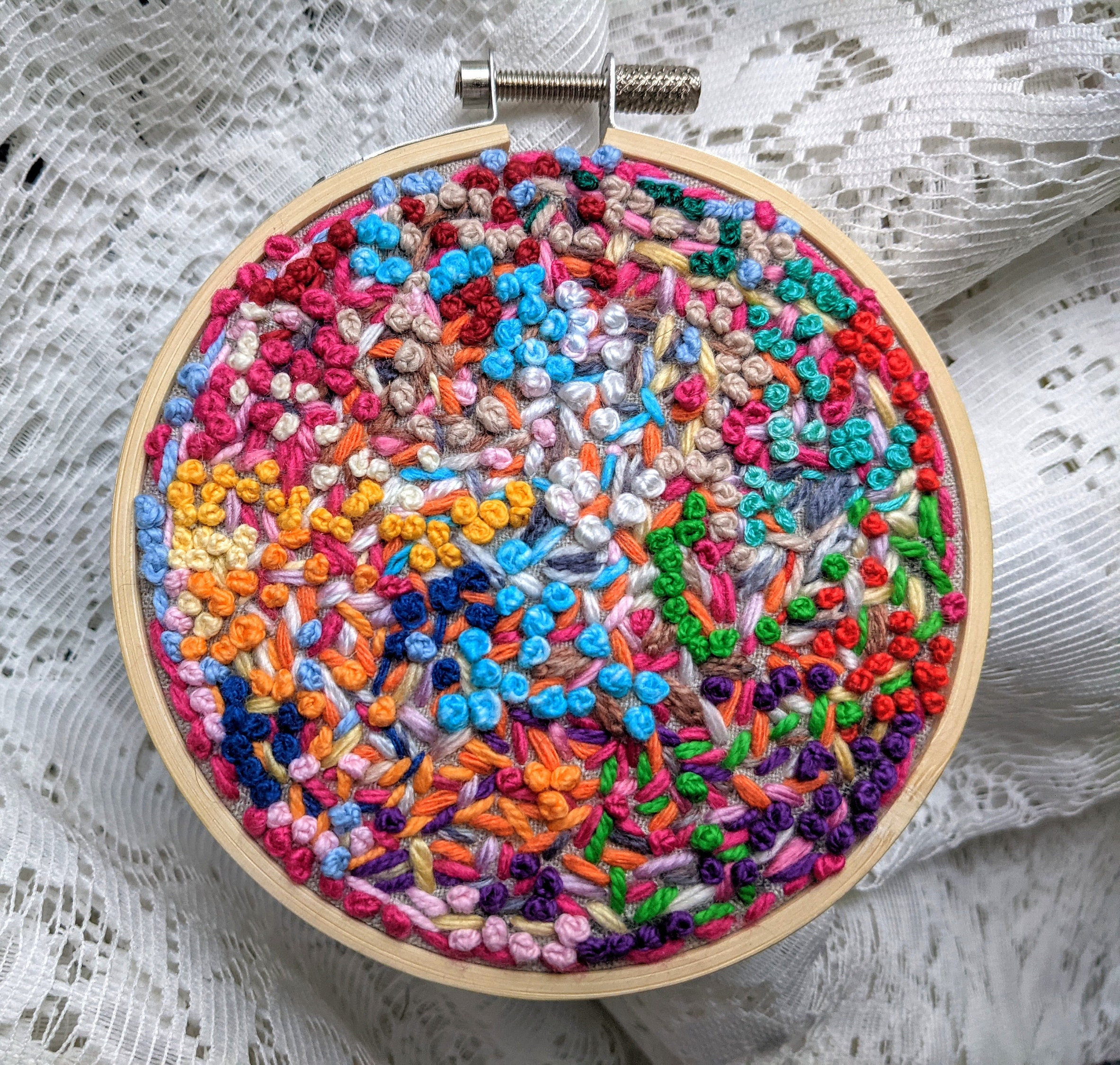 Modern Abstract Hand Embroidery secret Garden / - Etsy UK