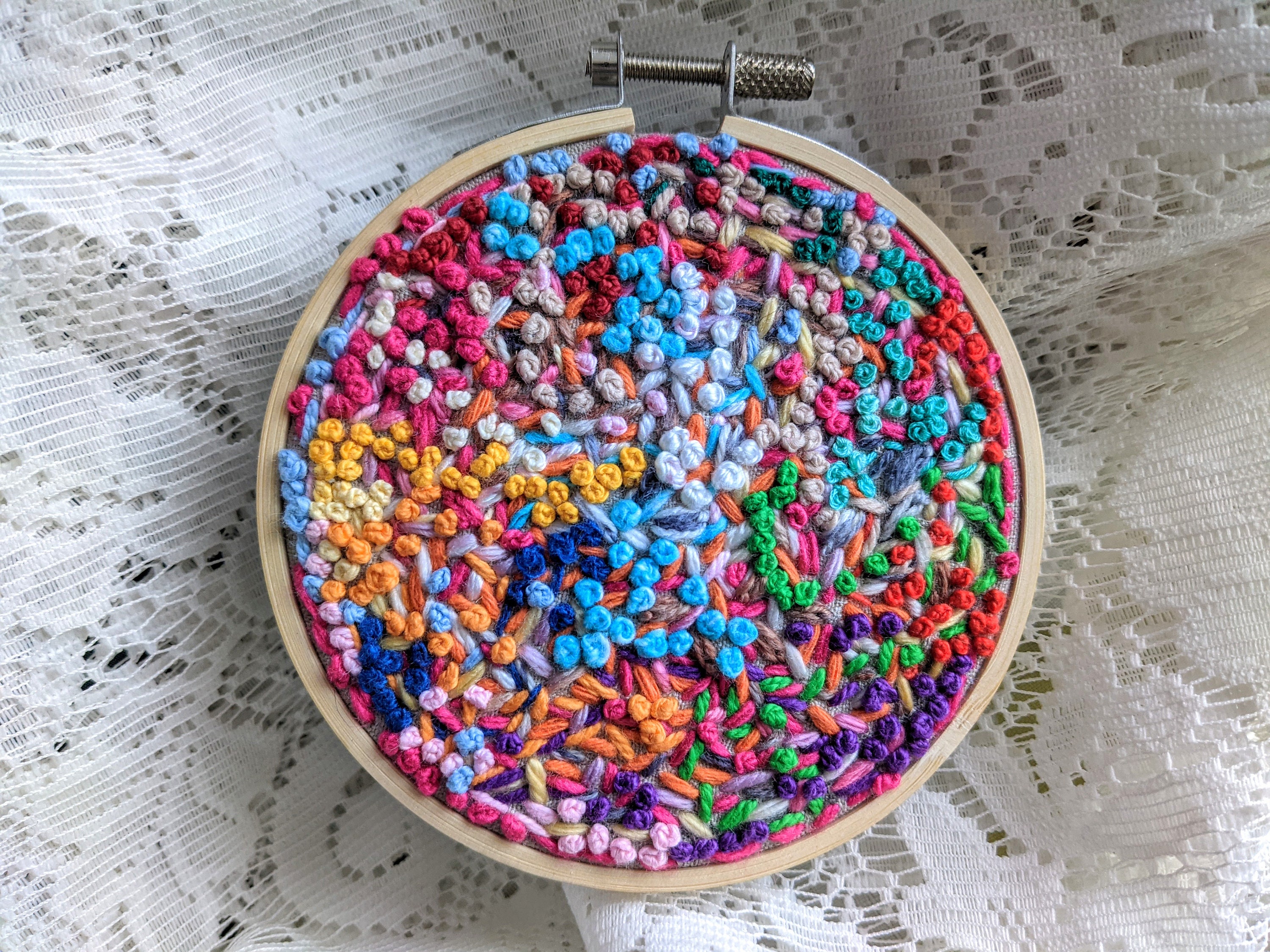 Modern Abstract Hand Embroidery secret Garden / - Etsy UK