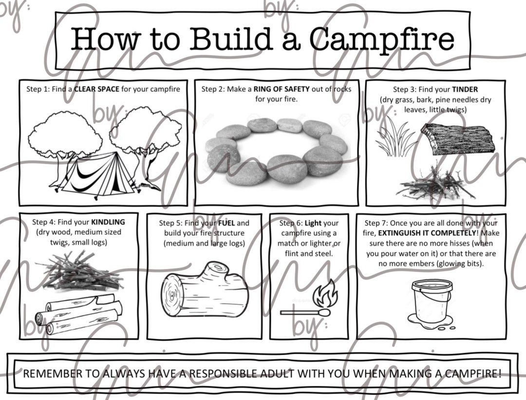 How to Build a Campfire - DIGITAL DOWNLOAD - Activity Days Girls Camp ...