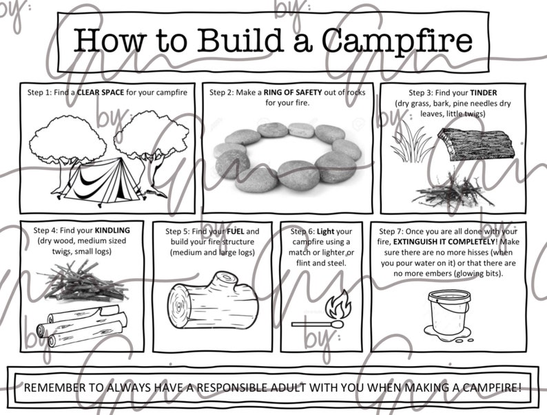 How to Build a Campfire - DIGITAL DOWNLOAD - Activity Days Girls Camp ...