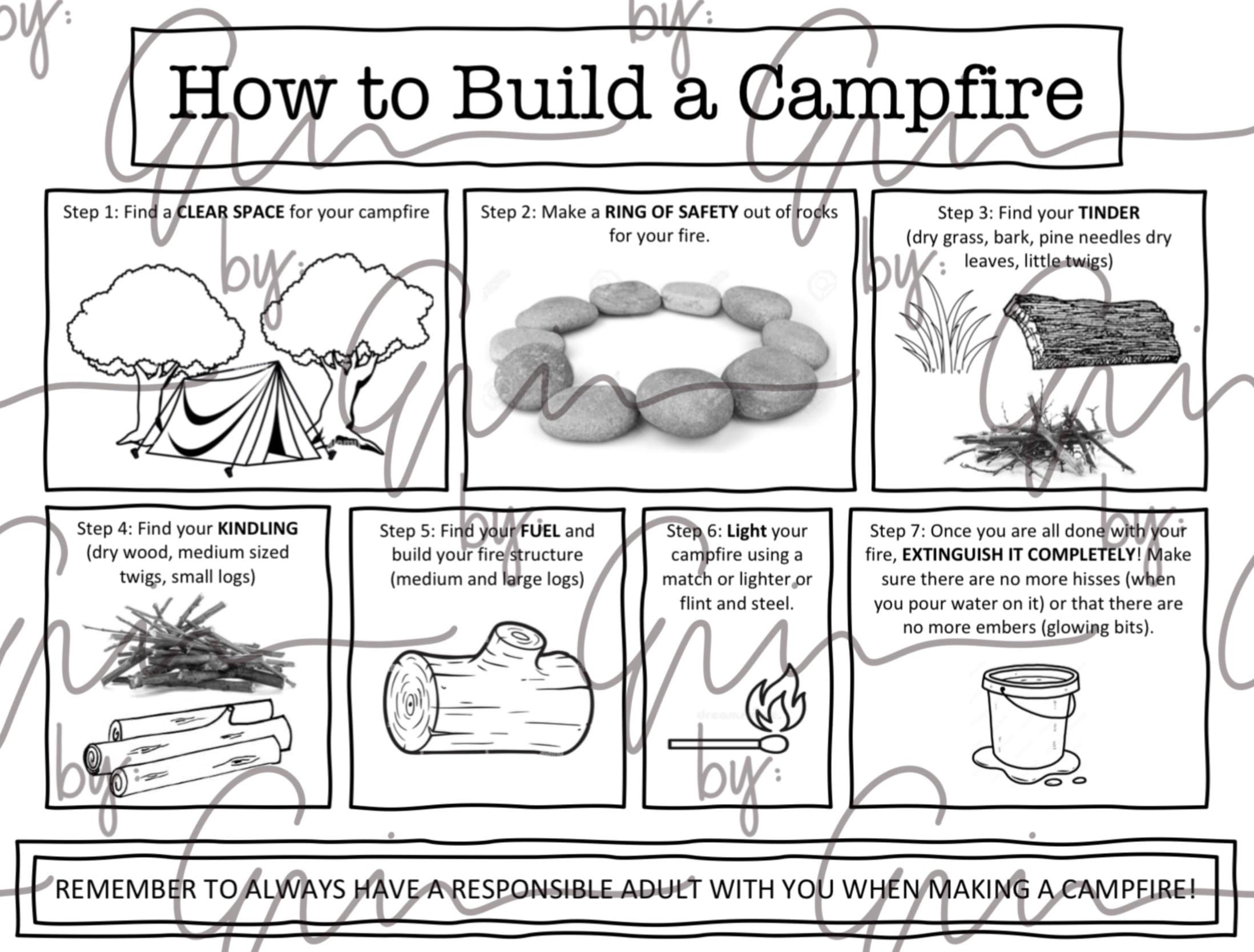 How to Build a Campfire - DIGITAL DOWNLOAD - Activity Days Girls Camp ...