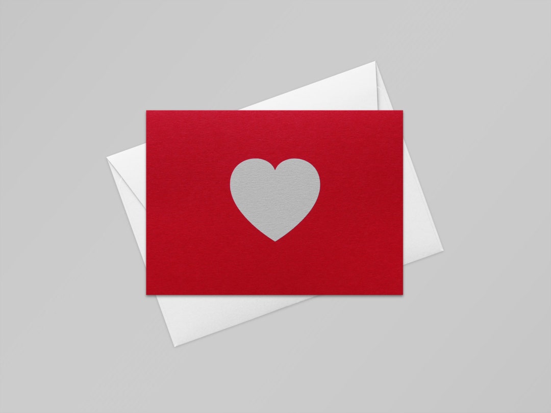 Loving Card bright Red Love Heart Birthday Wedding Anniversary Thank ...