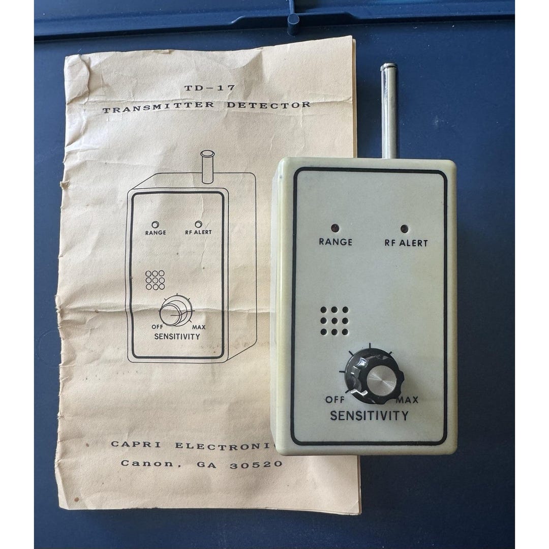 Capri Electronics TD-17 Bug Detector RF Transmitter Finder W/ Manual ...