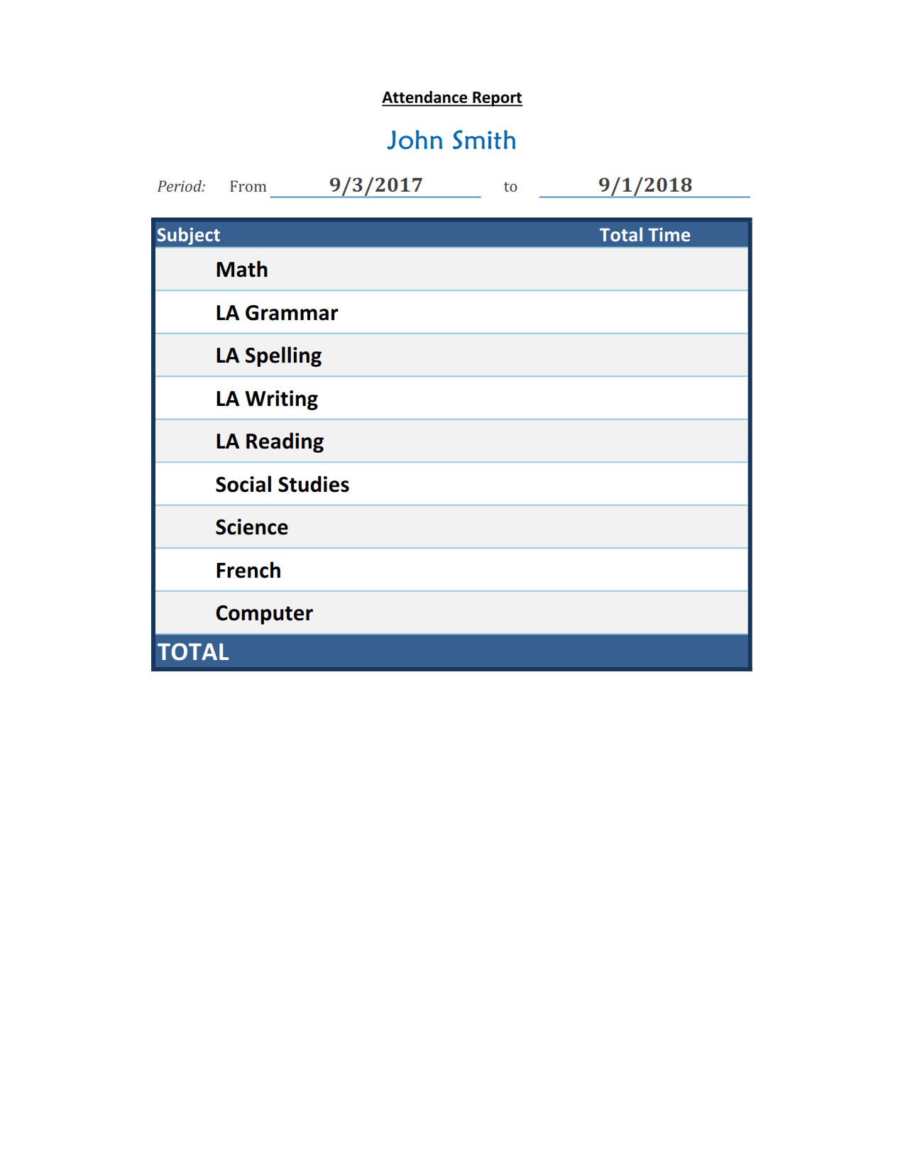 Homeschool Attendance Tracker | Editable | Printable | MS Excel - Etsy