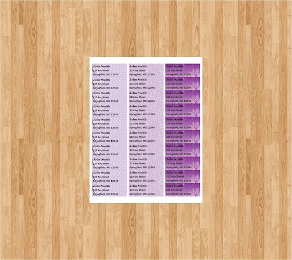 Labels Purple Editable Customizable Printable | Etsy