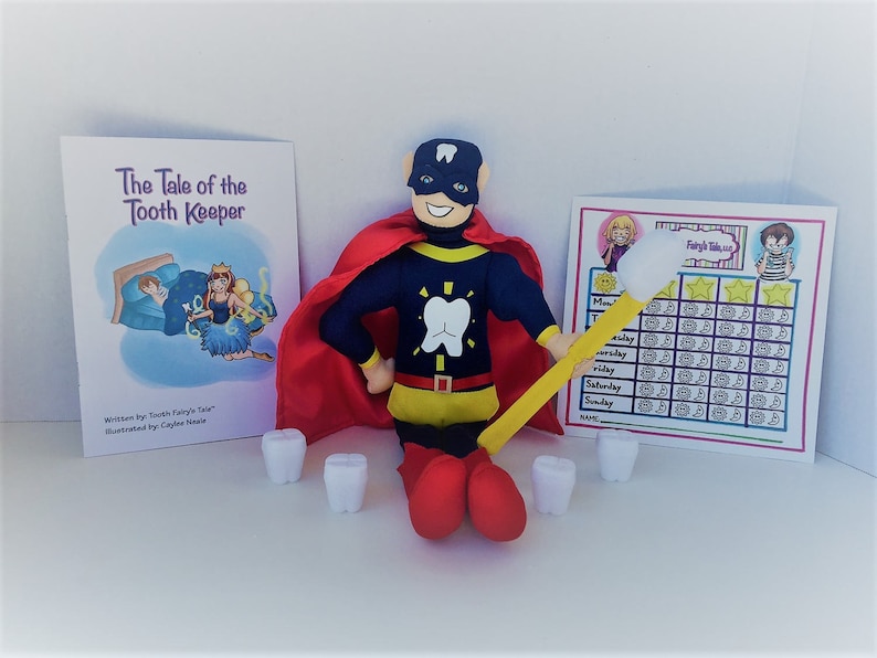 Super Tooth Hero Tooth Keeper, Teeth Brushing Chart, Short Story Book ...