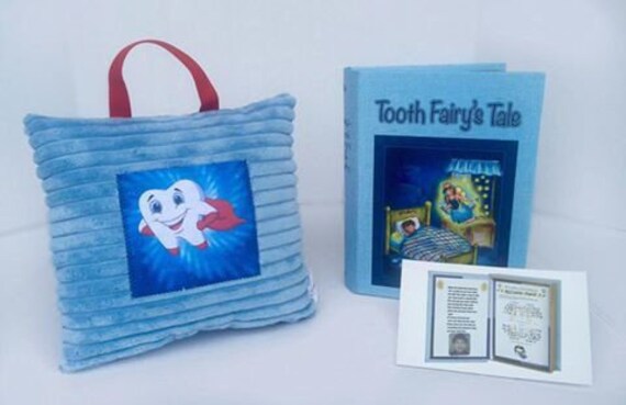 Baby Tooth Keepsake Book and Chenille Tooth Pillow Set for | Etsy
