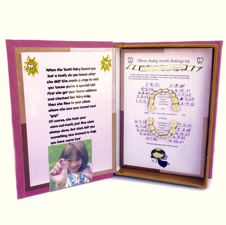 Tooth Fairy's Tale, Baby Teeth Keepsake Book for Girls - Etsy