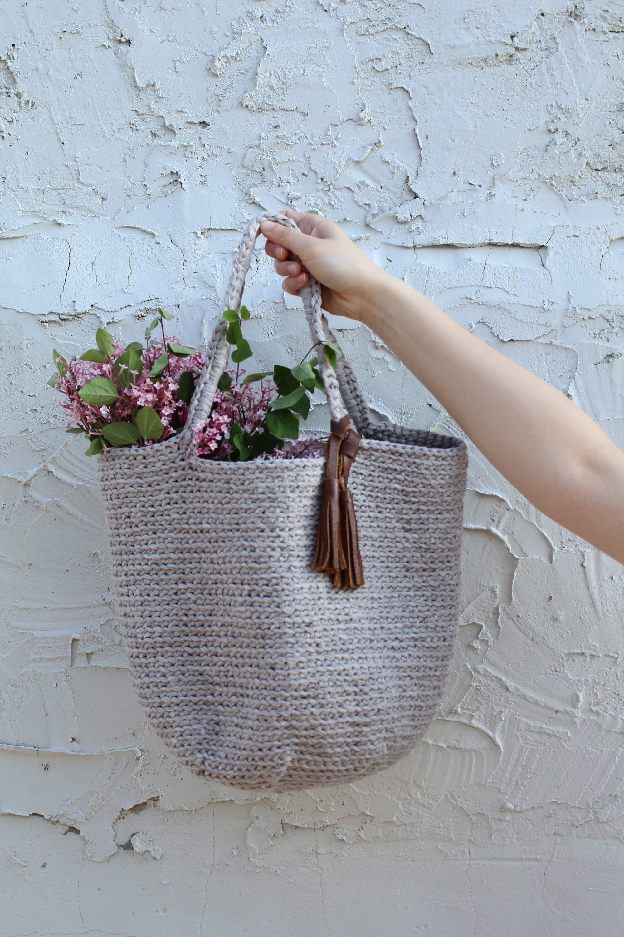 CROCHET PATTERN / Market Tote Bag Crochet Pattern / Modern Crochet Bag ...