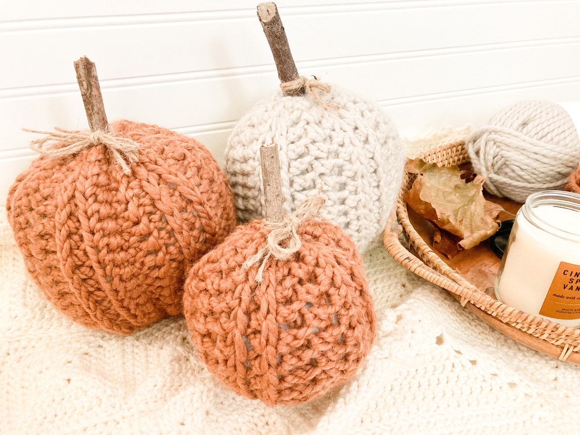 CROCHET PATTERN Easy Chunky Crochet Pumpkin Pattern Fall - Etsy