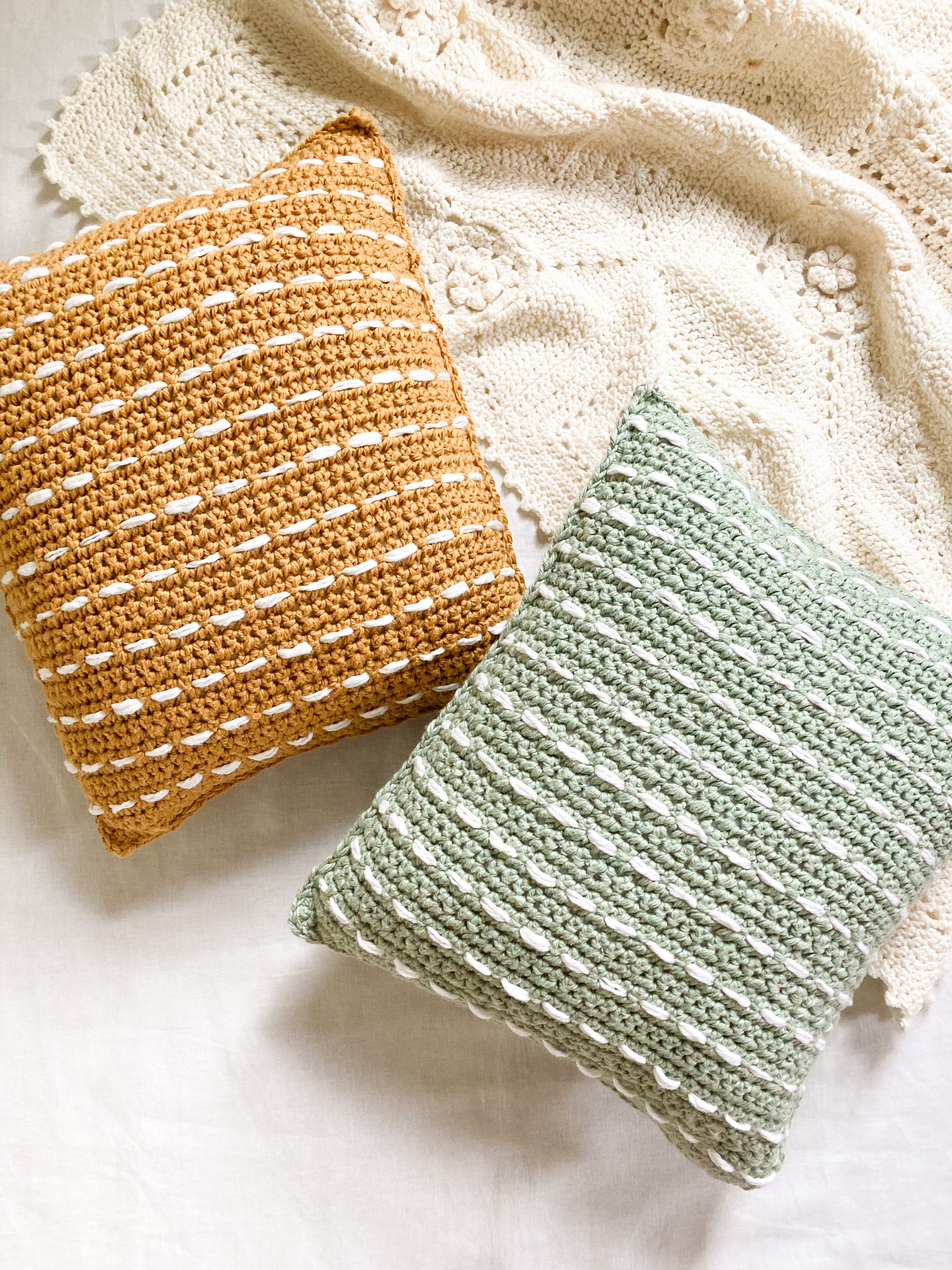CROCHET PATTERN | Boho Crochet Striped Pillow Pattern | Embroidery ...