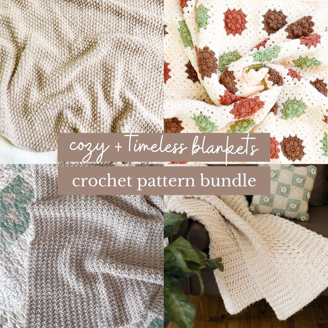 CROCHET PATTERN BUNDLE | Cozy and Modern Crochet Throw Blankets ...