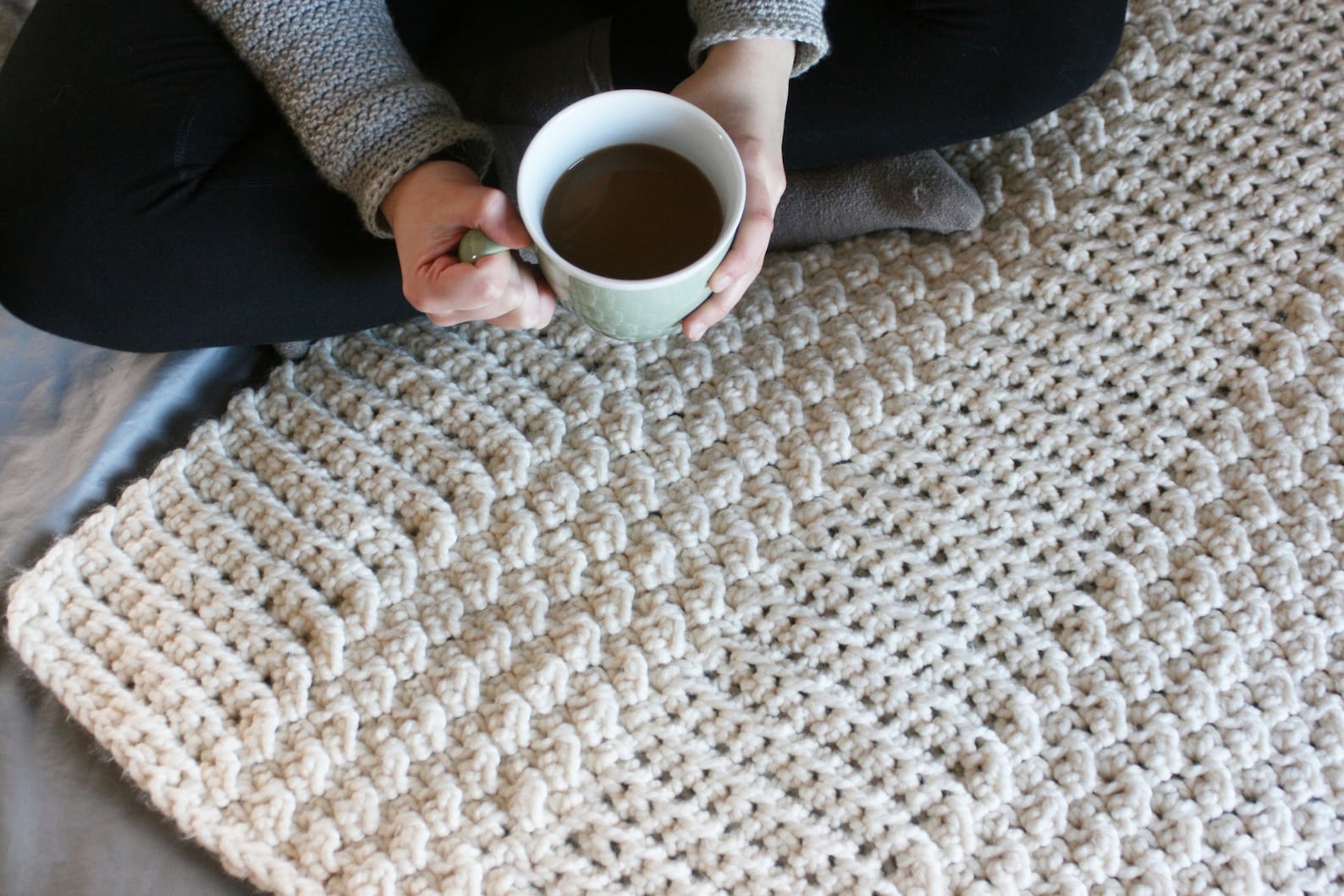 CROCHET PATTERN / Chunky Textured Ribbed Crochet Throw Pattern ...