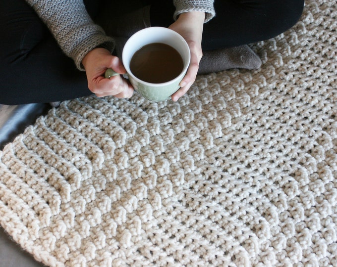 CROCHET PATTERN / Chunky Textured Ribbed Crochet Throw Pattern ...