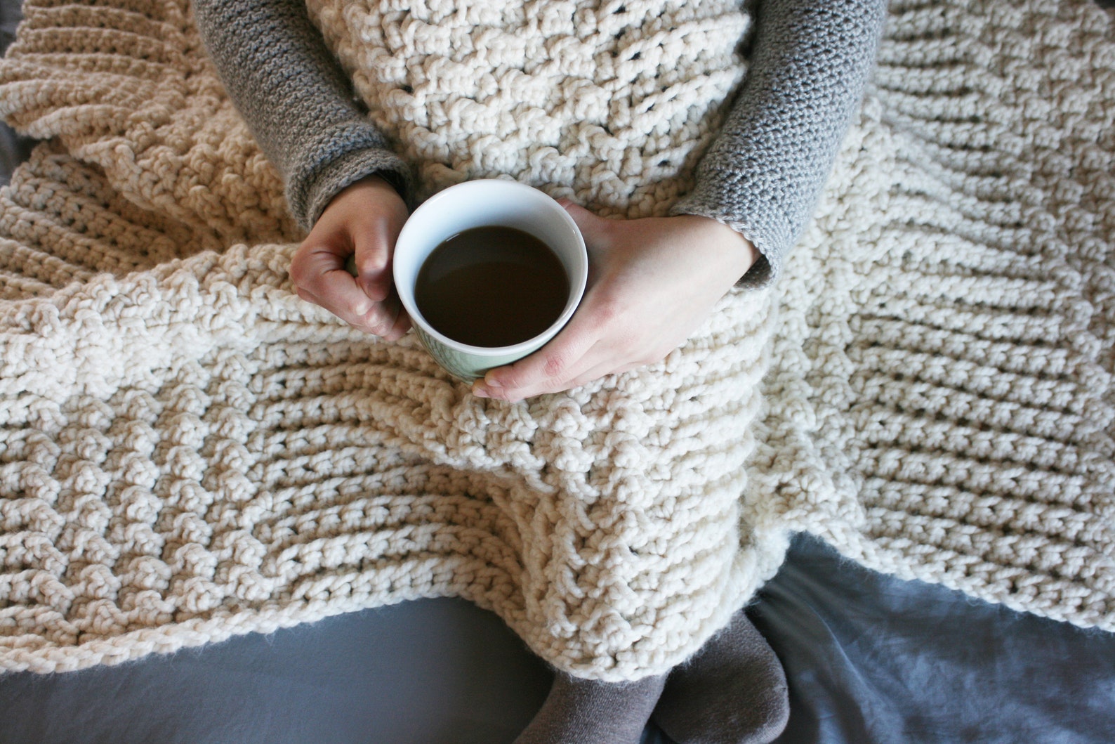 CROCHET PATTERN / Chunky Textured Ribbed Crochet Throw Pattern ...