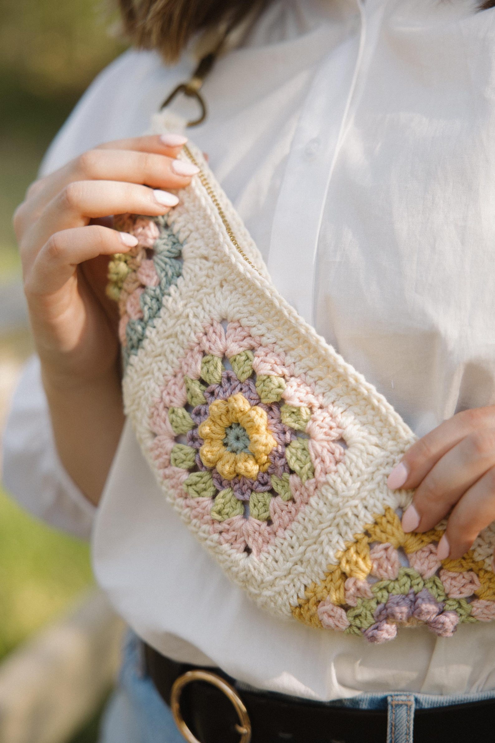 CROCHET PATTERN | Granny Square Belt Bag | Easy Crochet Crossbody Bag ...