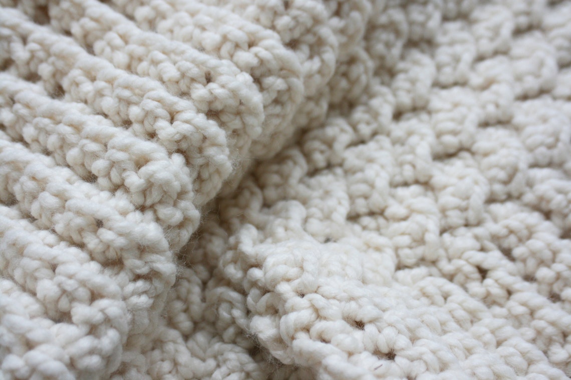 CROCHET PATTERN / Chunky Textured Ribbed Crochet Throw Pattern - Etsy