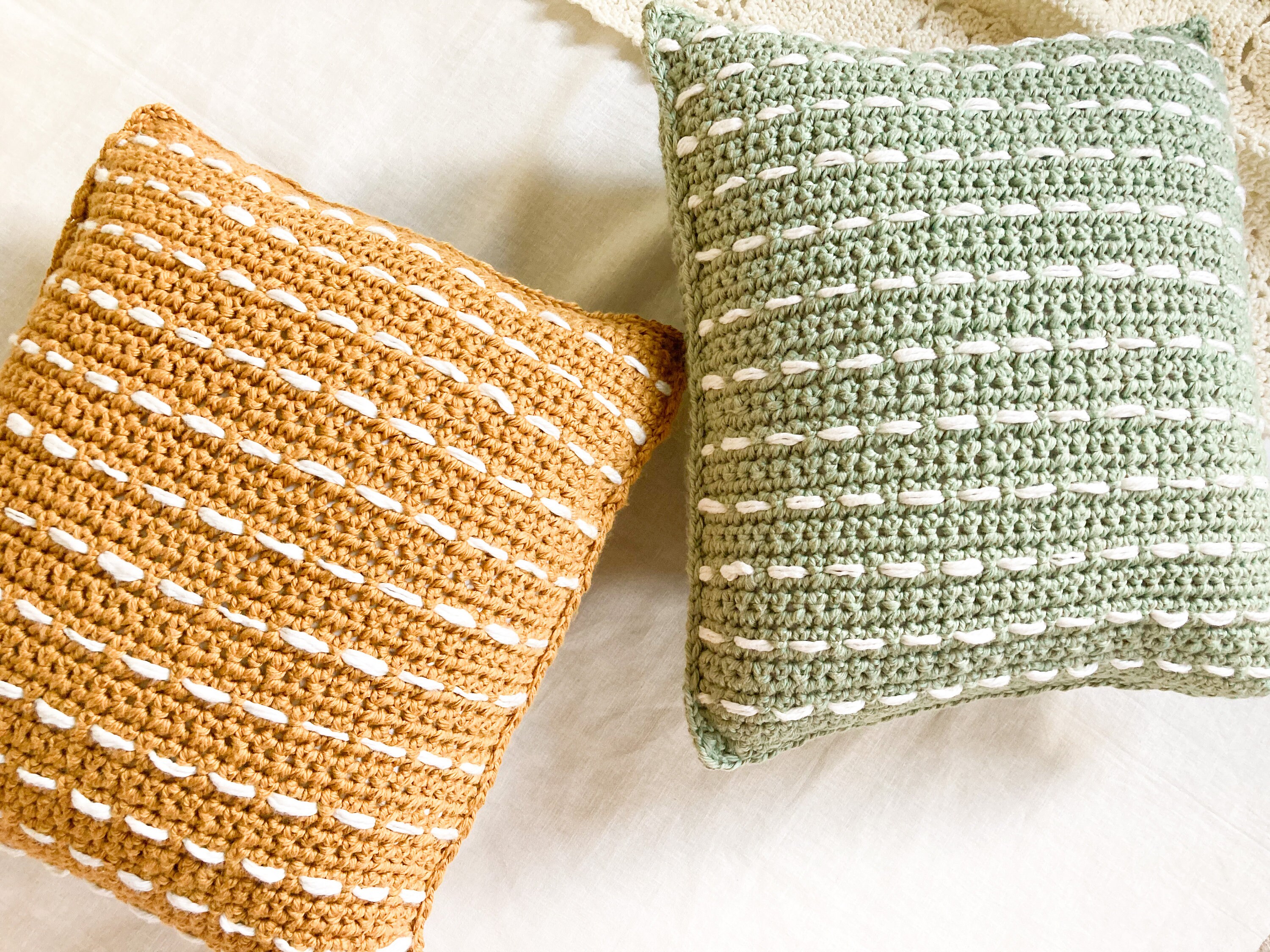 CROCHET PATTERN | Boho Crochet Striped Pillow Pattern | Embroidery ...