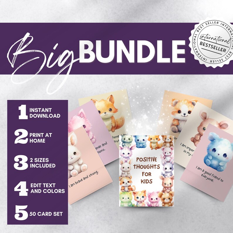 Kids Affirmation Cards, Daily Mindset Tools, Encouragement for Children ...