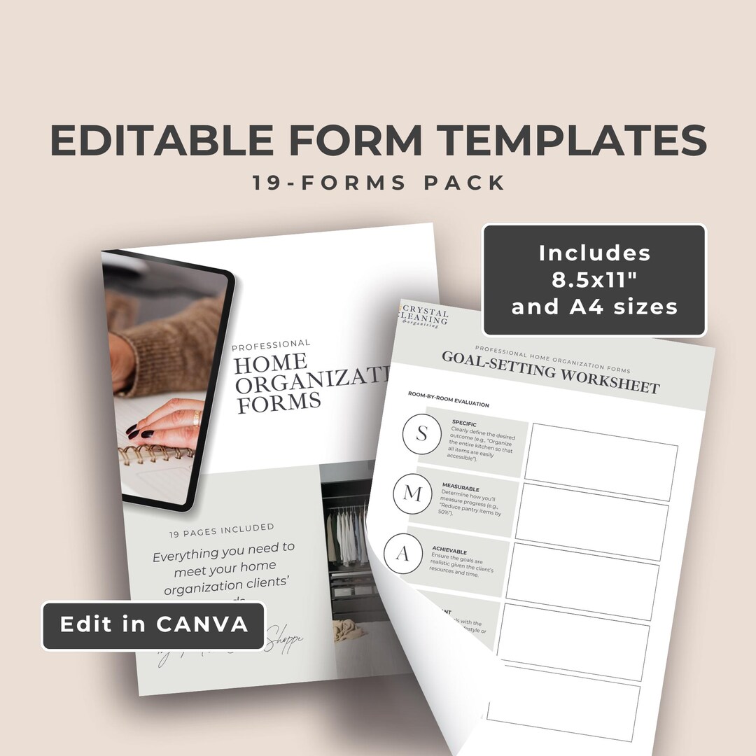 Home Organization Forms, Printable Templates for Household Management ...
