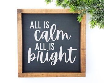 All is Calm Sign - Etsy