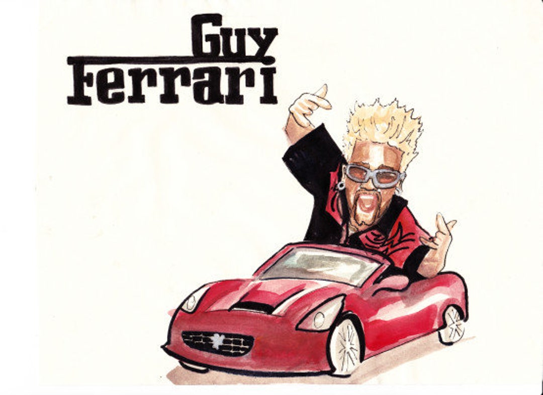 Guy Fieri Aka Guy Ferrari Art Print / Destination: Flavortown - Etsy