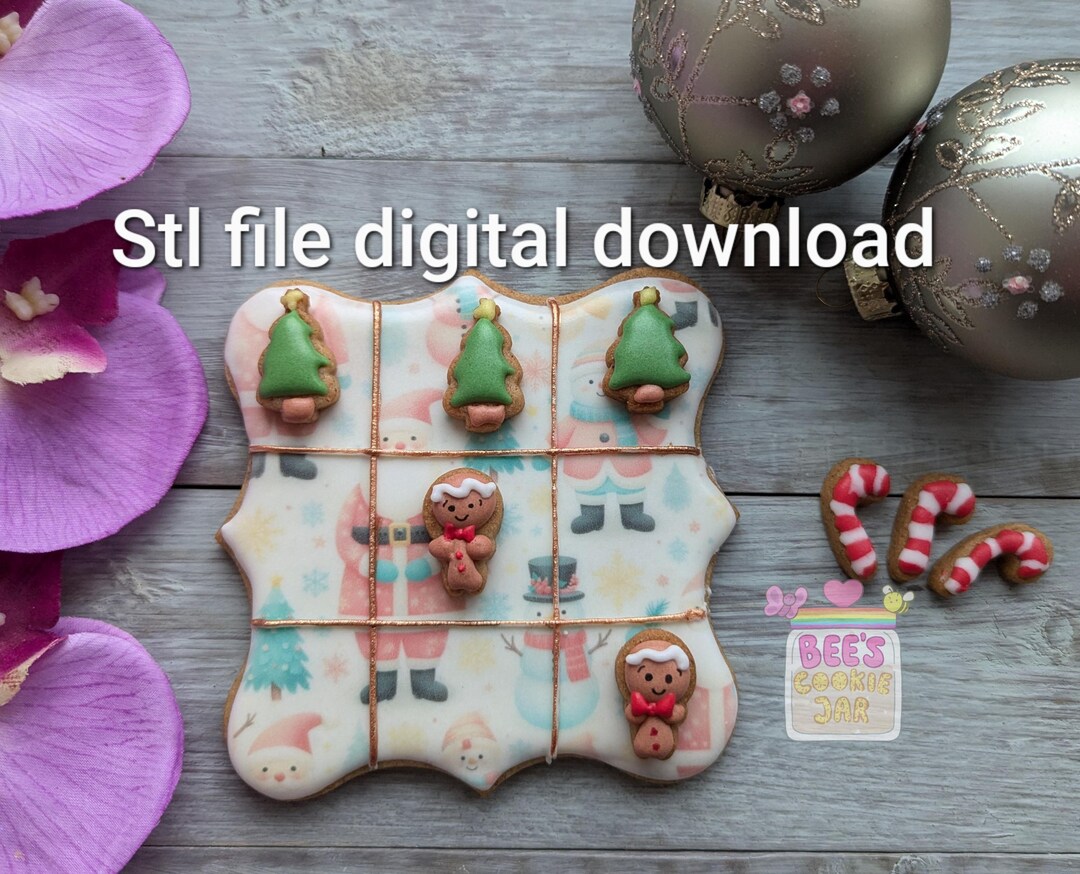 Christmas Tic Tac Toe Cookie Cutter Set With Regular Board - Etsy