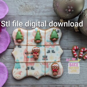 Christmas Tic Tac Toe Cookie Cutter Set With Regular Board - Etsy