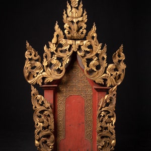 Antique Wooden Burmese Temple Panel From Burma, 19th Century - Etsy