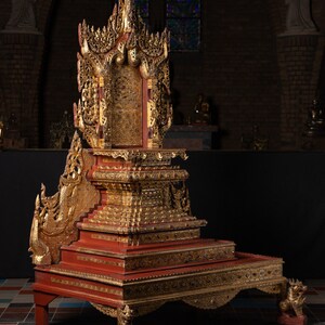 Large Antique Burmese Throne From Burma 19th Century - Etsy