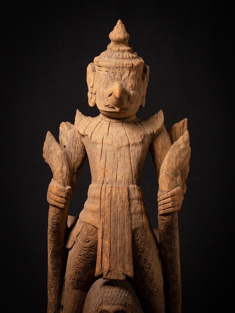 Special and Large Antique Wooden Garuda Statue From Burma, 17th Century ...