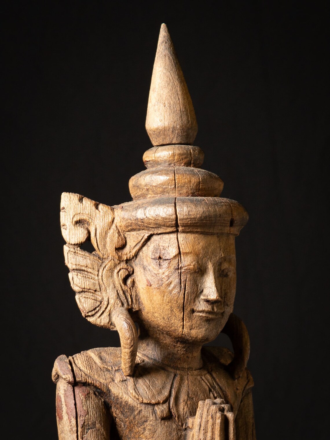 Large Antique Wooden Burmese Nat Statue From Burma, 19th Century - Etsy