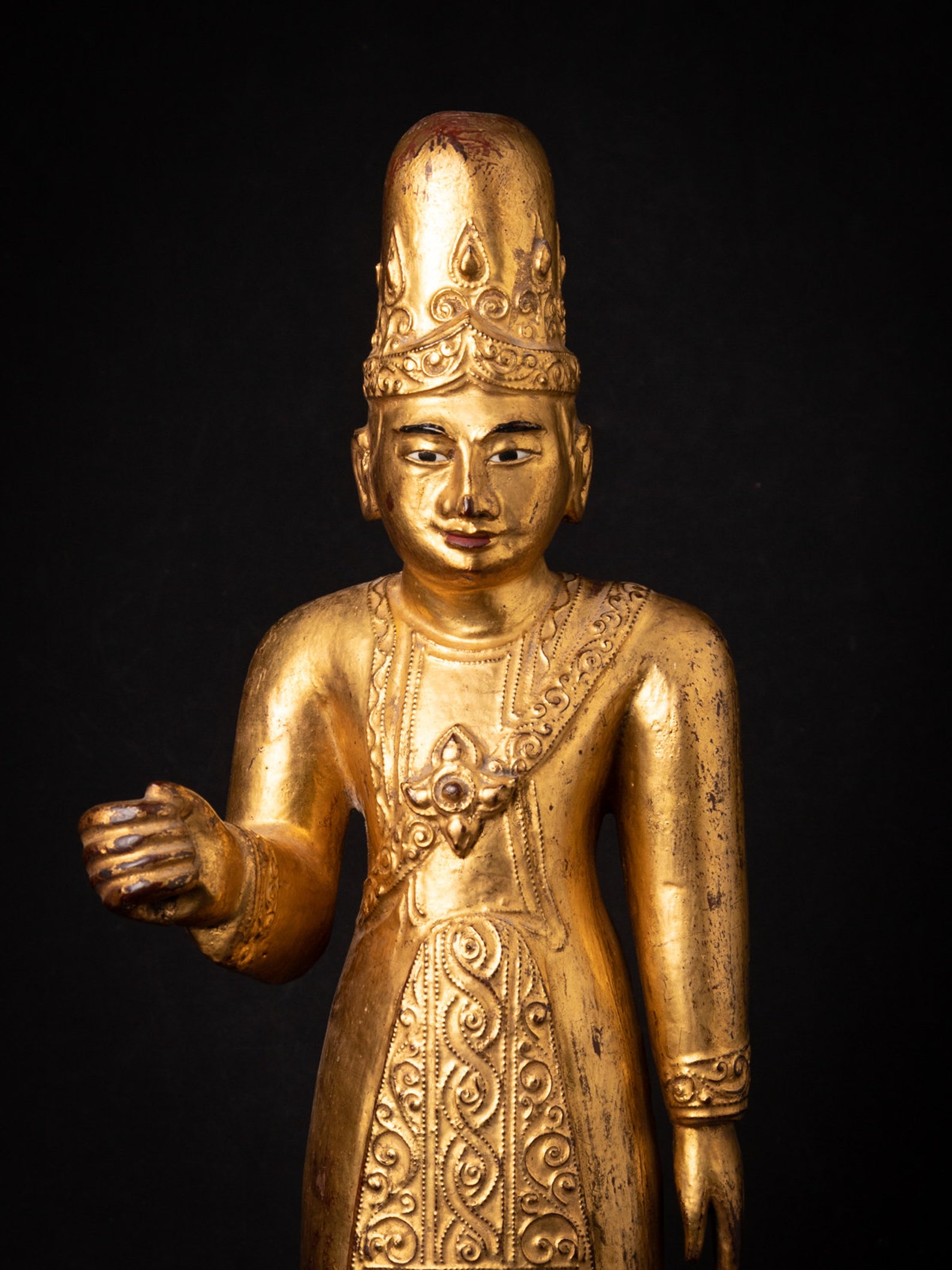 Antique Wooden Burmese Nat Statue From Burma 19th Century - Etsy